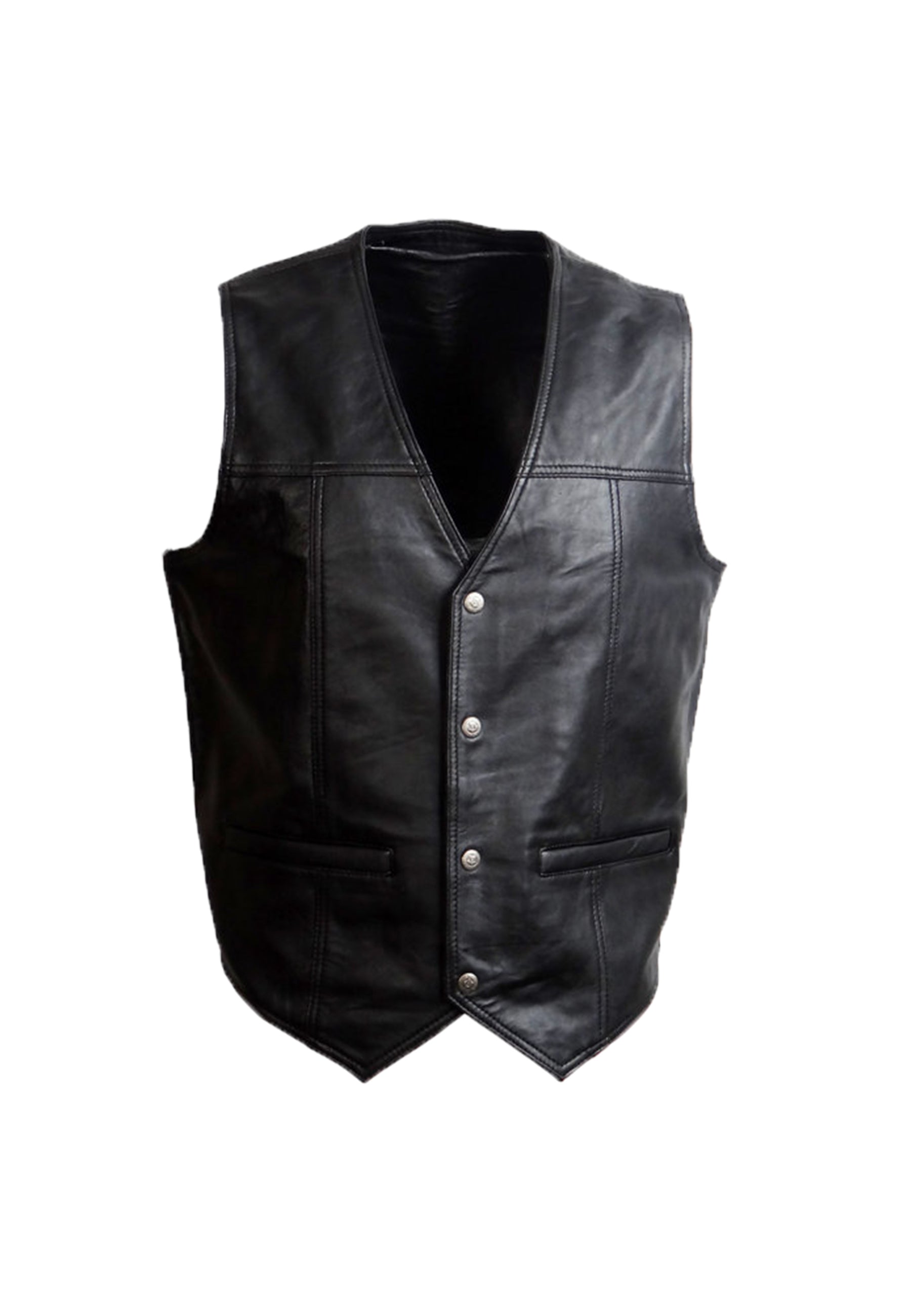 Men's leather vest Alfred lamb nappa leather – Leather Dealer